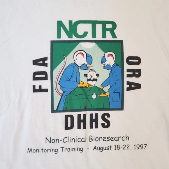 Vintage | Shirts | Vintage 9s Graphic Fda Nctr Animal Testing Tshirt ...